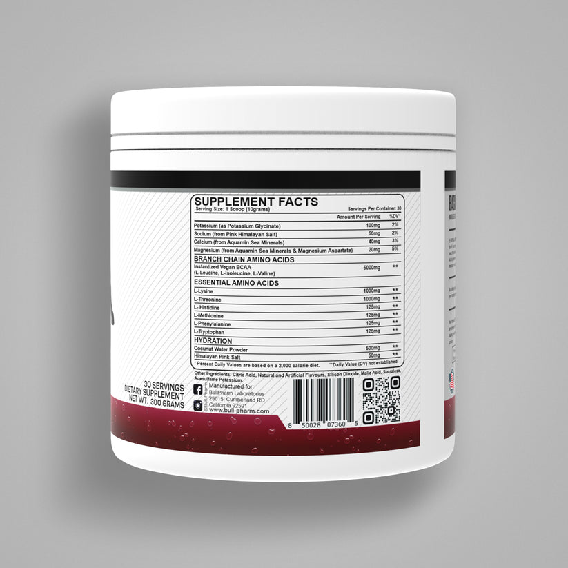 Essential Aminos | EAA + BCAA Hydration & Muscle Supplement – Bull Pharm